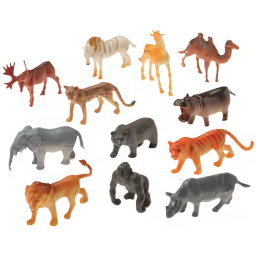 Mini Wild Animals Figures (12pcs) — Adventure Hobbies & Toys