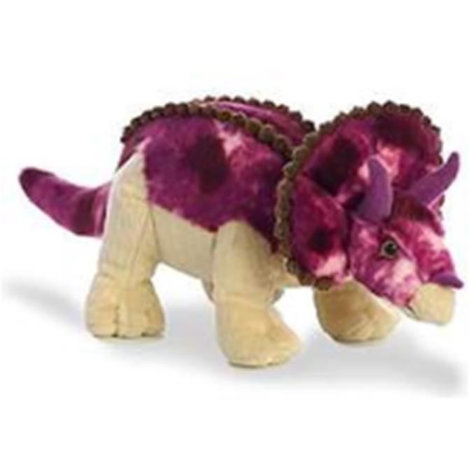 14 Inch Purple Triceratops Dinosaur Plush Stuffed Animal by Aurora ...