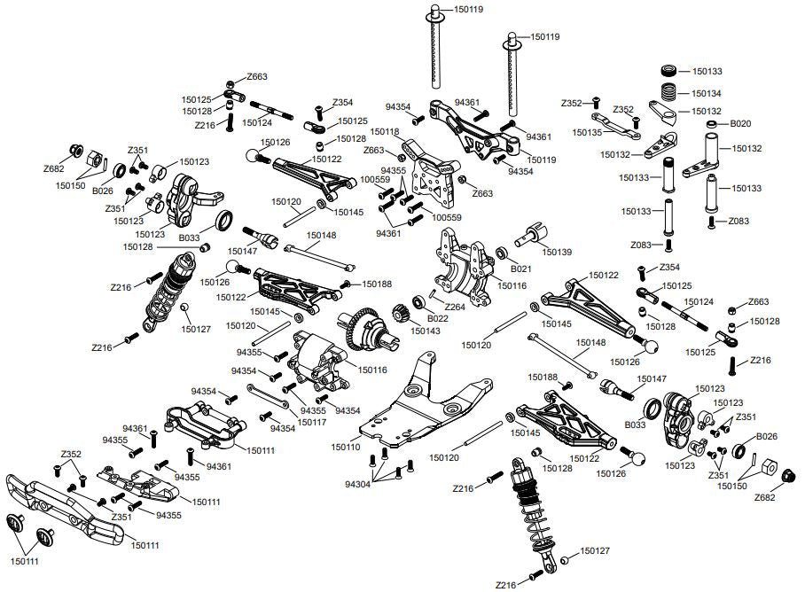 Maverick Quantum XT Parts Exploded View (150105) — Adventure Hobbies & Toys