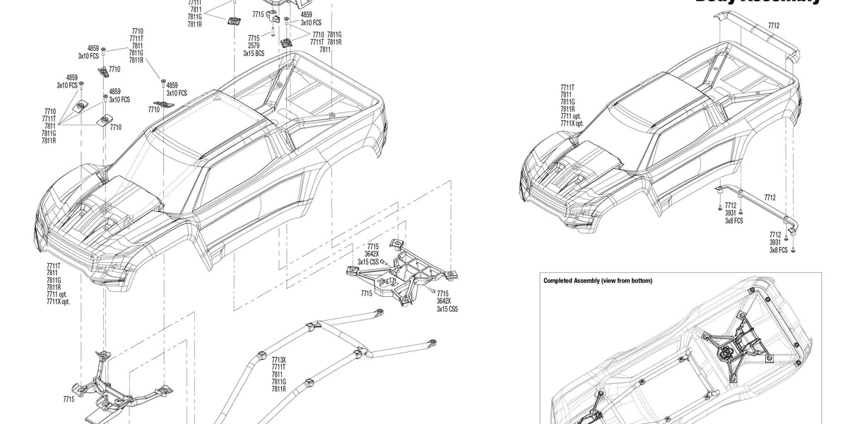 Traxxas X-Maxx 8S Parts Exploded View (77086-4) — Adventure Hobbies & Toys