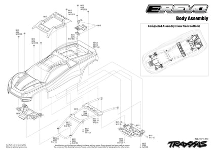 Traxxas E-Revo VXL Brushless Parts Exploded View (86086-4) — Adventure ...