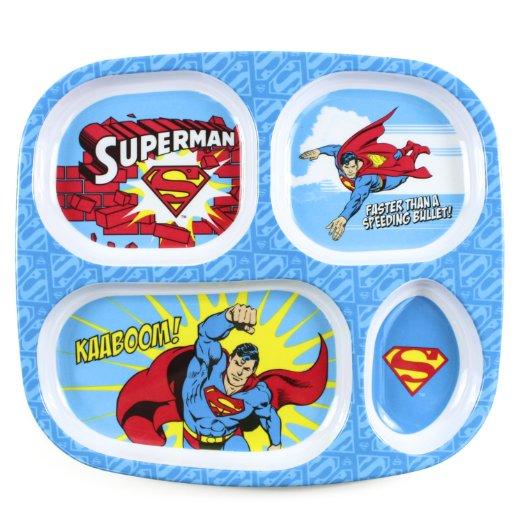 DC Comics Superman Melamine Divided Plate — Adventure Hobbies & Toys