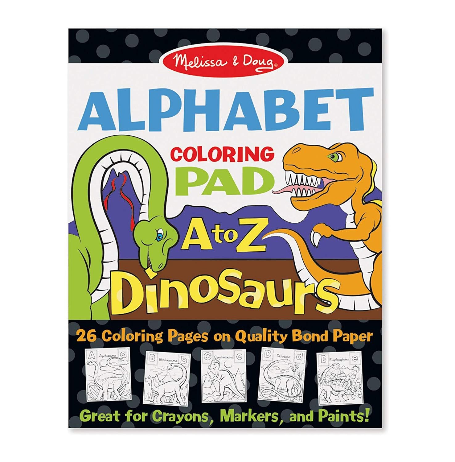Dinosaurs Alphabet A to Z Coloring Pad — Adventure Hobbies & Toys