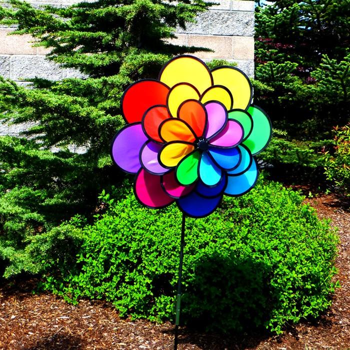 In the Breeze Triple Wheel 24-Petal Flower Garden Spinner — Adventure ...