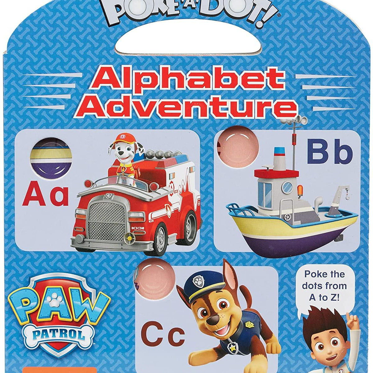Paw Patrol-Poke A Dot Alphabet Adventure Book — Adventure Hobbies & Toys