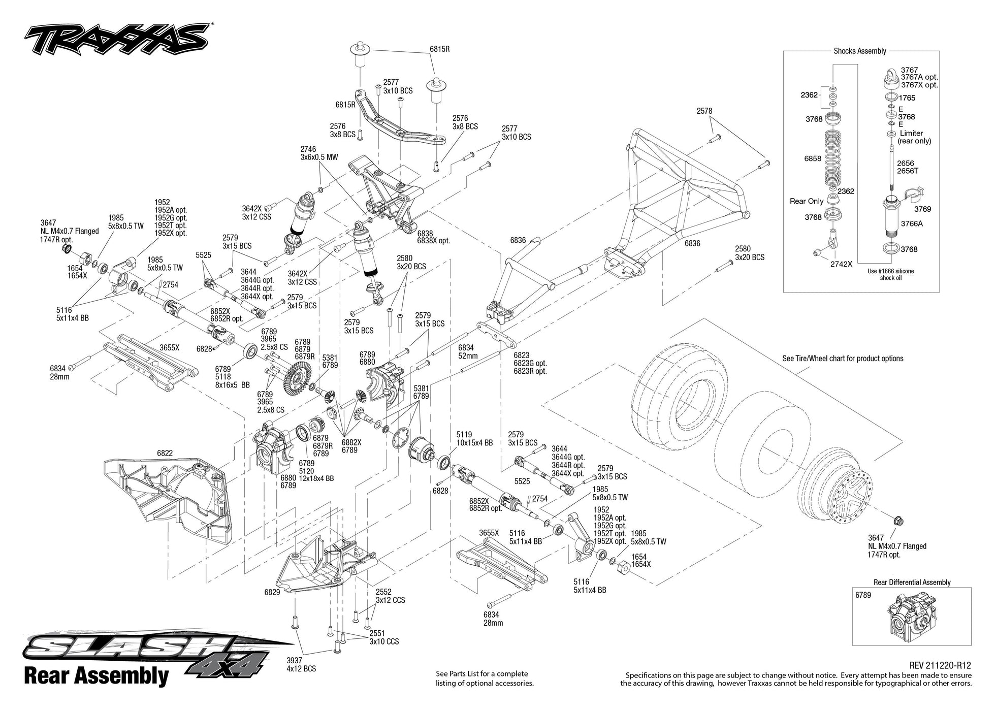 Traxxas Slash 4x4 VXL Parts Exploded View (68068-4) — Adventure Hobbies ...