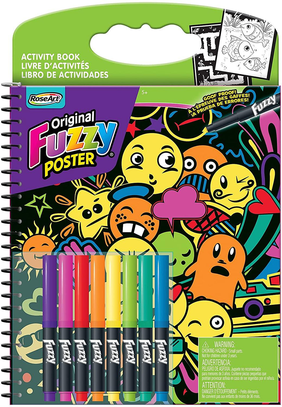 RoseArt Original Fuzzy Poster Activity Book — Adventure Hobbies & Toys