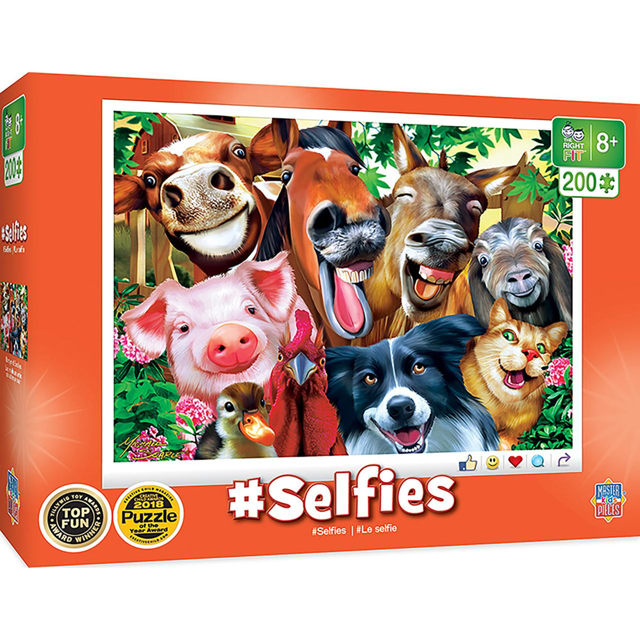 SELFIES - BARNYARD BESTIES RIGHT FIT 200 PIECE KIDS PUZZLE — Adventure ...
