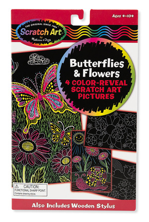 Scratch Art® Color-Reveal Pictures - Butterflies & Flowers — Adventure ...