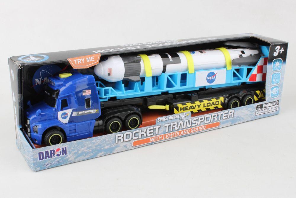 Space Adventure Transporter Truck and Trailer with NASA Rocket ...