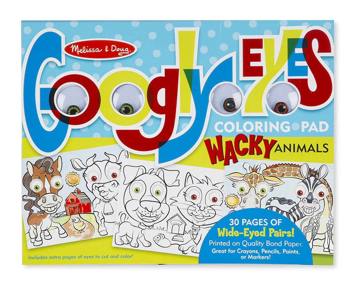 Wacky Animals Googly Eyes Coloring Pad — Adventure Hobbies & Toys